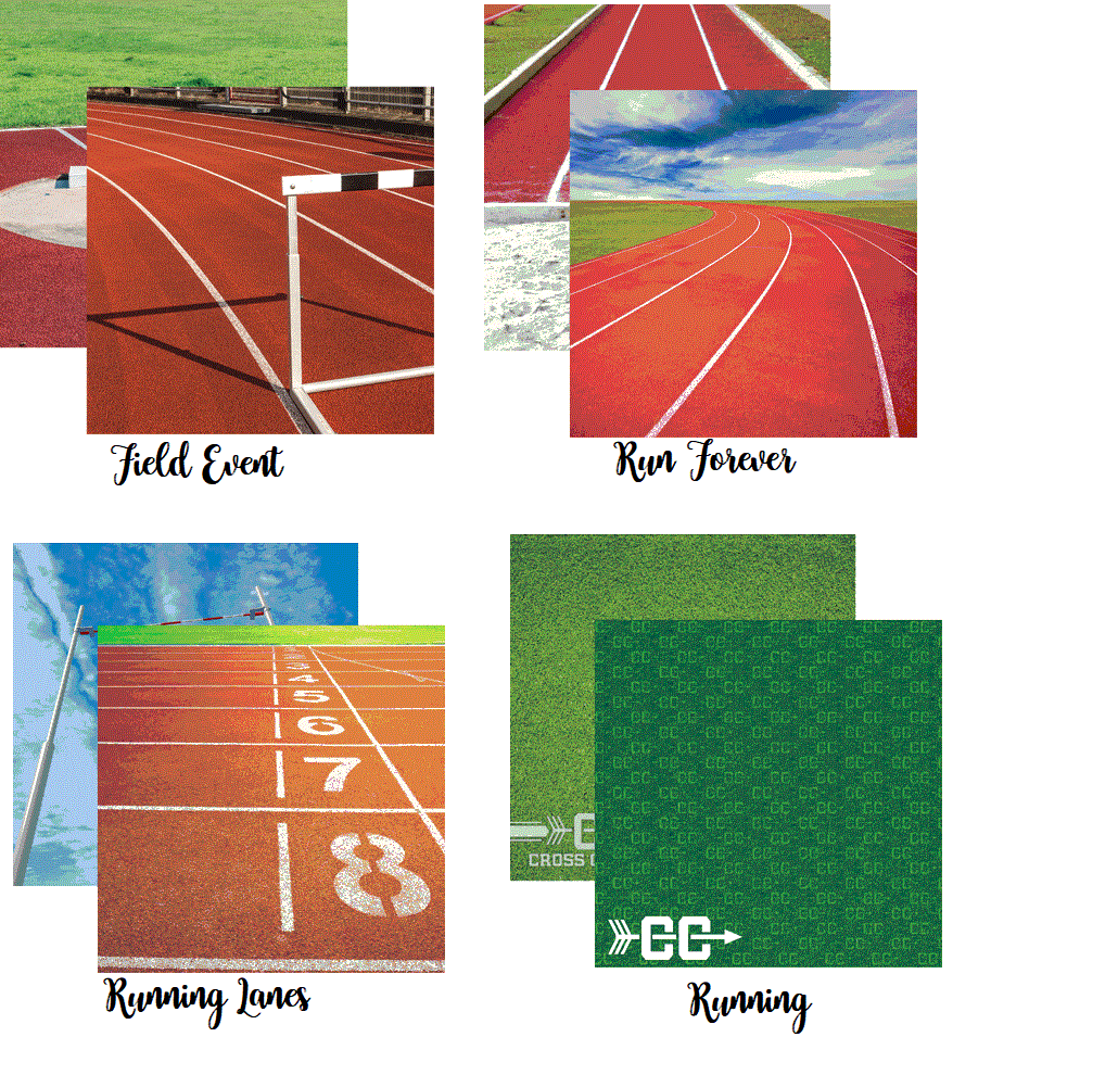 Track and Field 12x12 Scrapbook Papers Set of 4 – Country Croppers