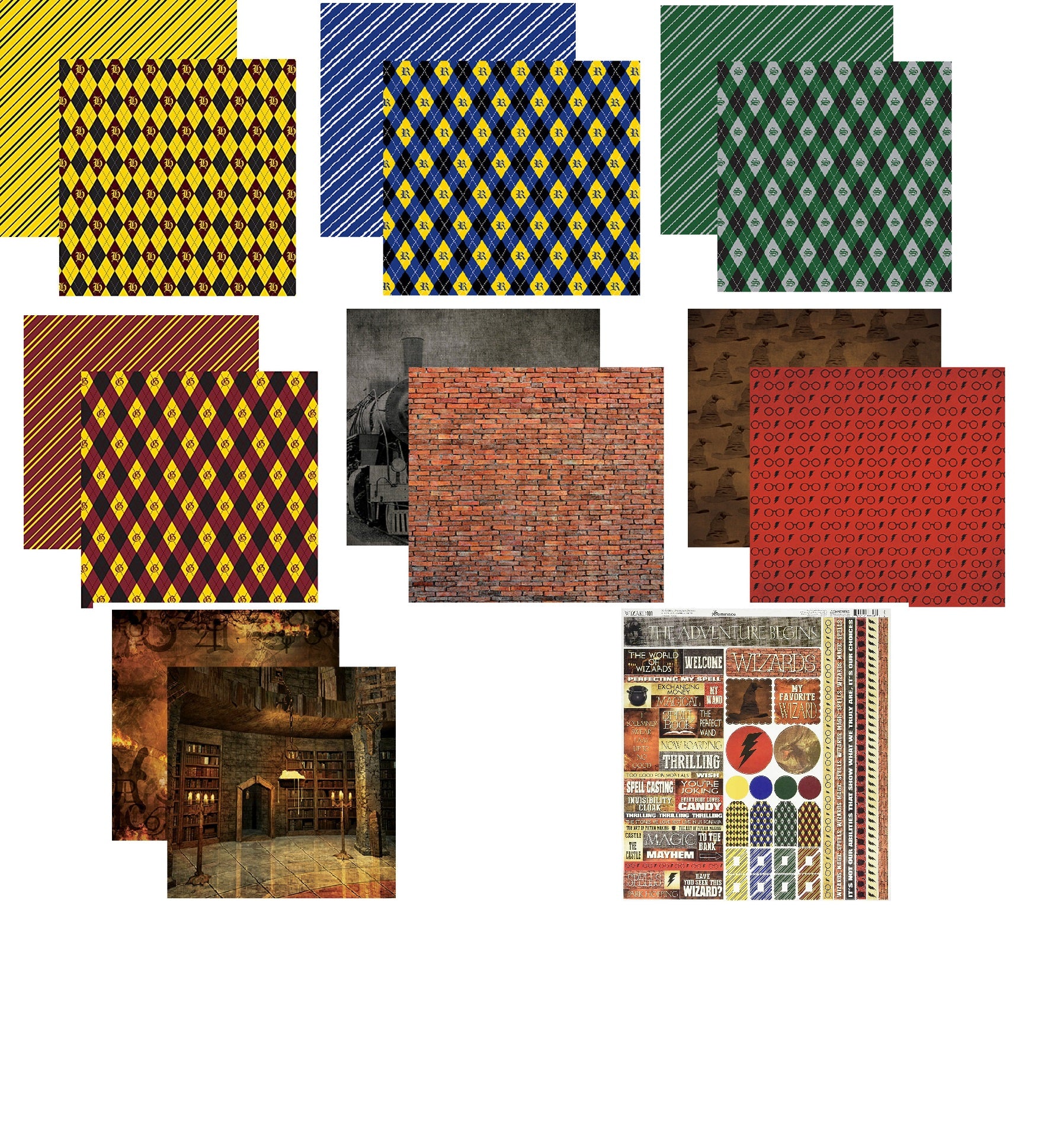 Wizards 101-12X12 Scrapbook Papers by Reminisce 7 Sheets – Country Croppers