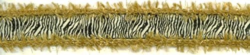 Zebra Print Brown Furry Edged Wired Ribbon - 10 Yards – Country Croppers