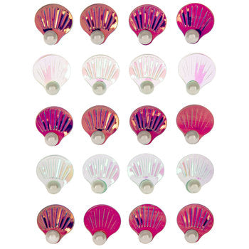 Purple Shiny Seashell 3D Stickers Repeats - Set of 20 – Country Croppers