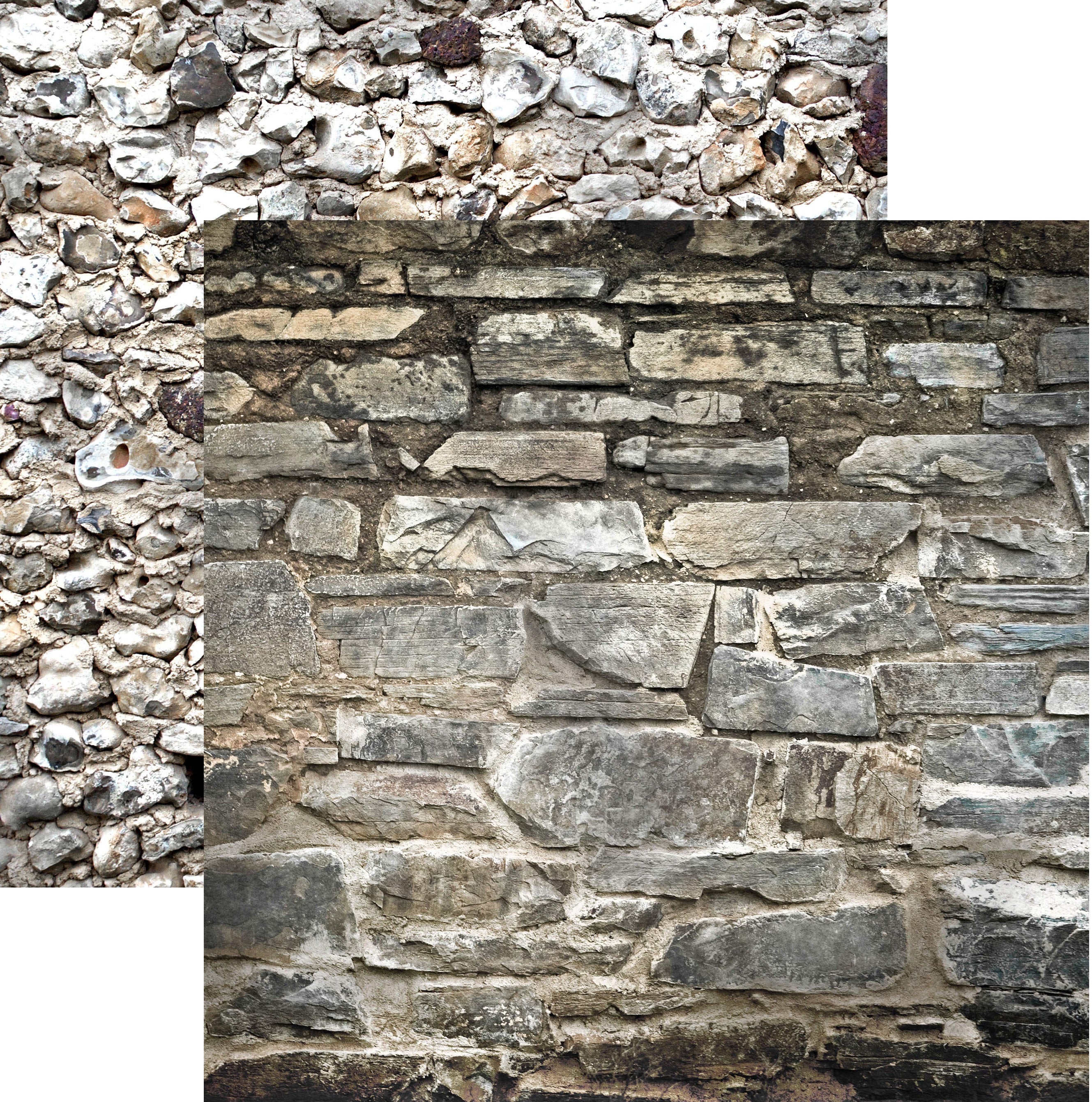 Stone Wall Background Double Sided 12x12 Papers - Style 5 – Country ...