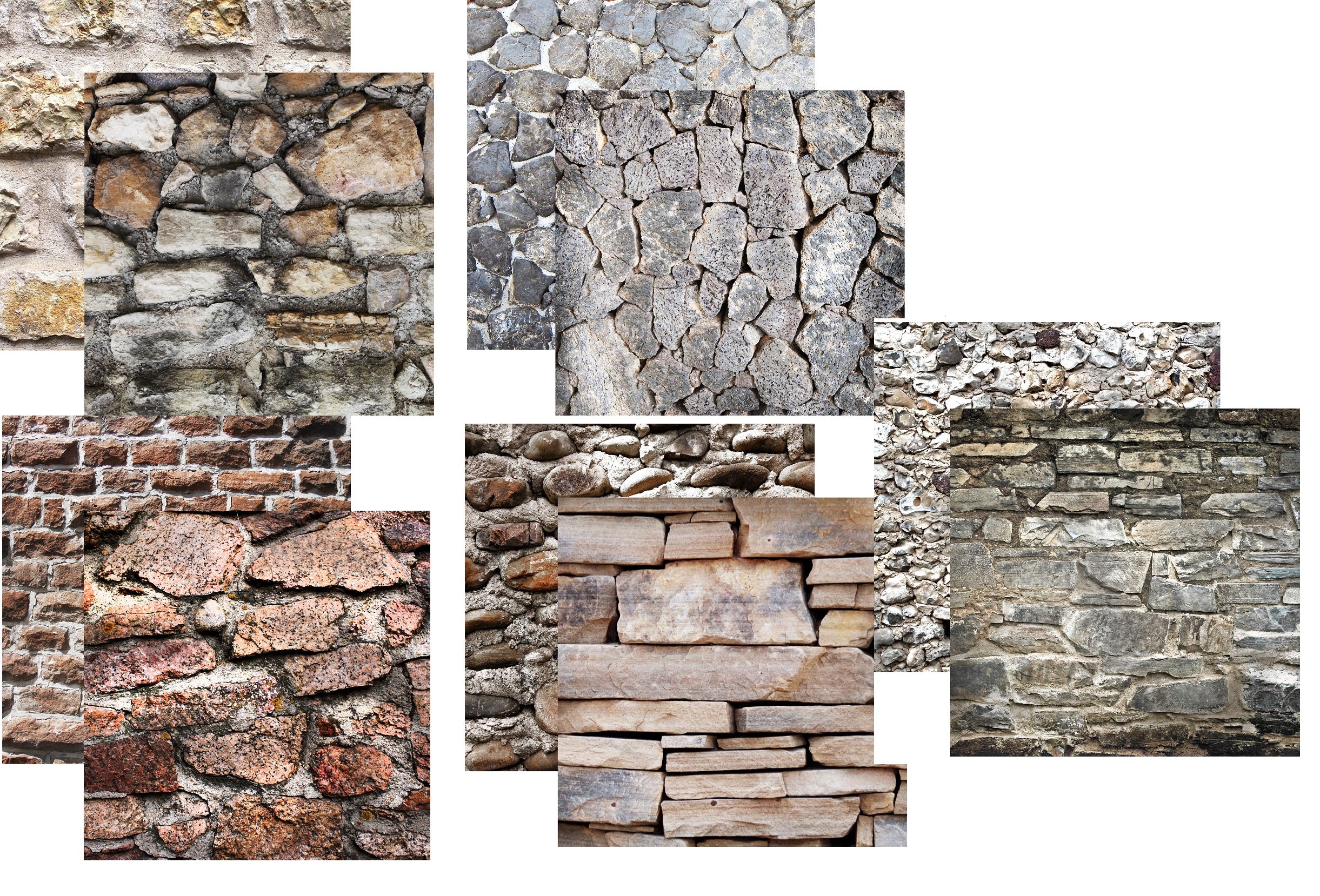 Stone Wall Background Double Sided 12x12 Papers Set of 5 – Country Croppers