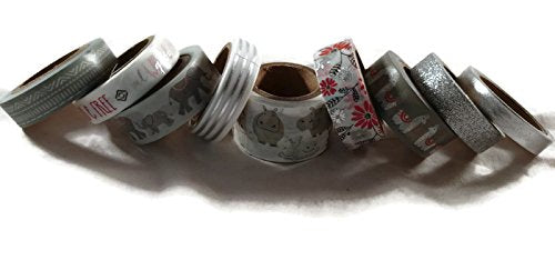 Grey Cute Animals Washi Tape Assortment Set - 9 Spools – Country Croppers